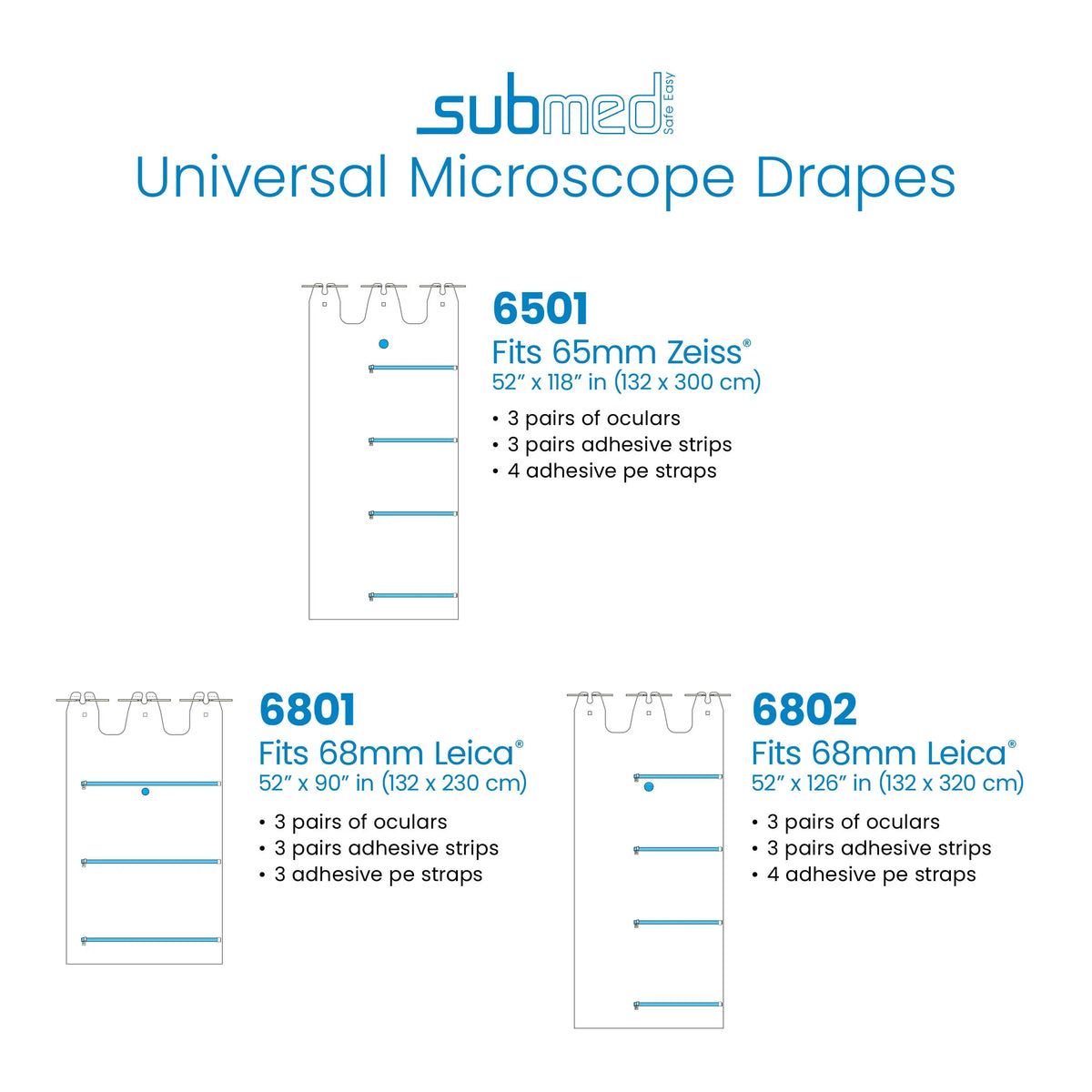 Quality Sterile Universal Microscope Drapes | 10/case